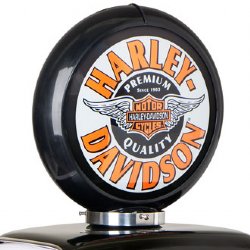 Harley-Davidson Gas Pump Display Case - Winged Bar & Shield